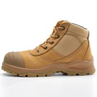China Mid Cut Construction Safety Shoes Genuine Leather Expensive Safety Shoes For Heavy Duty Work for sale