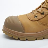 China Mid Cut Construction Safety Shoes Genuine Leather Expensive Safety Shoes For Heavy Duty Work for sale
