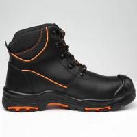 China Hight Cut Cow Leather Shoes Slip Resistant / Wear Resistant Steel Toe Winter Shoes for sale