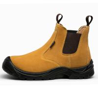 China Waterproof Steel Toe Cap Chelsea Boots Mens Yellow Work Boots for sale