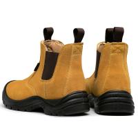 China Waterproof Steel Toe Cap Chelsea Boots Mens Yellow Work Boots for sale