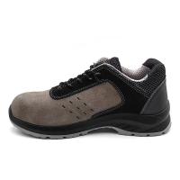 China Low Cut Suede Leather Shoes Grey Steel Toe Waterproof Shoes S3 for sale