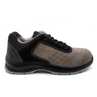 China Low Cut Suede Leather Shoes Grey Steel Toe Waterproof Shoes S3 for sale
