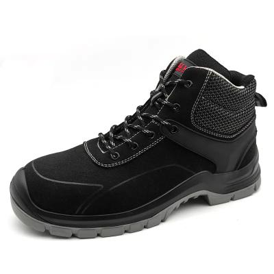 China Casual Mens Work Safety Boots Black Steel Toe Shoes Customization for sale