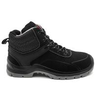 China Casual Mens Work Safety Boots Black Steel Toe Shoes Customization for sale