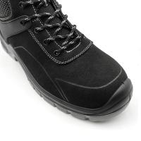 China Casual Mens Work Safety Boots Black Steel Toe Shoes Customization for sale