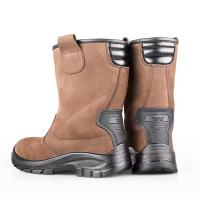 China Brown Nubuck Knee High Boots Waterproof Non Slip Oil Resistant Shoes for sale