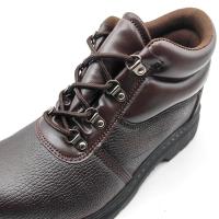 China Brown Anti Puncture Safety Shoes Durable Iron Toe Shoes Anti Smash for sale
