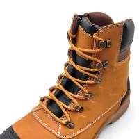 China Oil And Water Slip Resistant Boots Industrial Leather Construction Boots With Zipper for sale
