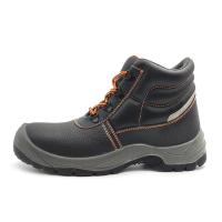 China Anti Impact Industrial Safety Boots S1P / S3 Black Leather Work Boots for sale