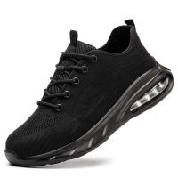 China Lightweight Breathable Work Shoes Black / Pink Work Boots Womens for sale