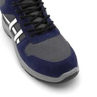 China Steel Toe Suede Leather Work Boots Blue Industrial Construction Boots for sale