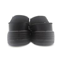 China Black Steel Toe Kitchen Shoes Unisex Restaurant Work Shoes Non Slip Clean Easy for sale
