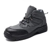 China Genuine Leather Grey Shoes S1 / S3 Safety Shoes With Steel Toe And Steel Plate for sale