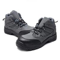 China Genuine Leather Grey Shoes S1 / S3 Safety Shoes With Steel Toe And Steel Plate for sale