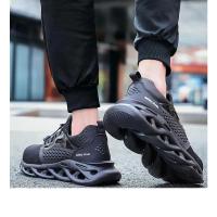 China Composite Toe Industrial Safety shoes Lightweight Slip Resistant Work Shoes Black for sale