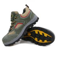 China S3 Industrial Safety Shoes Green Mens ESD Steel Toe Shoes for sale
