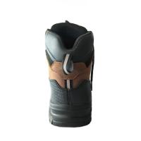 China PU Industrial Safety Shoes Brown Leather Steel Toe Boots For Autumn for sale
