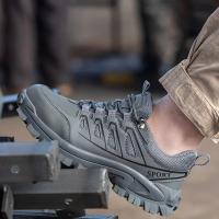China Gray  Industrial Safety Shoes Micro Fiber Sport Fashion Safety Shoes Waterproof S3 Standard for sale