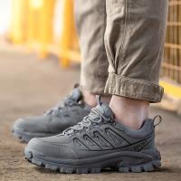 China Gray  Industrial Safety Shoes Micro Fiber Sport Fashion Safety Shoes Waterproof S3 Standard for sale