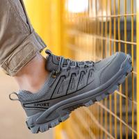 China Gray  Industrial Safety Shoes Micro Fiber Sport Fashion Safety Shoes Waterproof S3 Standard for sale