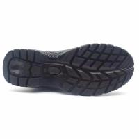 China PU Industrial Safety Shoes Black Leather Work Boots For Men for sale