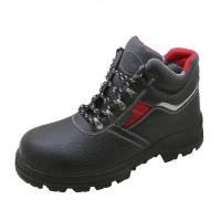 China Cow Split Construction Safety Shoes Steel Toe Anti Smashing Shoes Protective for sale