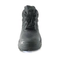 China Black Genuine Leather Shoes Mesh Upper Steel Toe Work Shoes For Men for sale