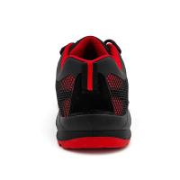 China KPU Breathable Mesh Work Boots S3 Slip Resistant Steel Toe Shoes Black Red for sale