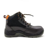 China Mens Steel Toe Safety Boots Anti-Static Waterproof Leather Work Boots Black for sale