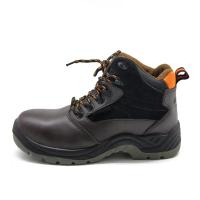 China Mens Steel Toe Safety Boots Anti-Static Waterproof Leather Work Boots Black for sale