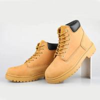 China Nubuck Leather Steel Toe Sport Shoes Light Weight Breathable Work Boots for sale