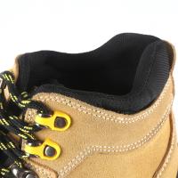 China Yellow Industrial Safety Shoes Nubuck Leather Steel Toe Woodland Safety Shoes Anti Static for sale