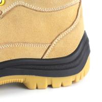 China Yellow Industrial Safety Shoes Nubuck Leather Steel Toe Woodland Safety Shoes Anti Static for sale