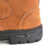 China Unisex Welding Safety Shoes Mens Steel Toe Welding Boots Yellow for sale