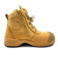 China Yellow Security Work Boots Industrial Nubuck Leather Boots With Steel Toe for sale