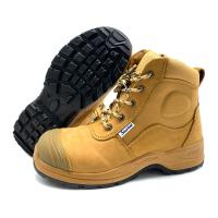 China Yellow Security Work Boots Industrial Nubuck Leather Boots With Steel Toe for sale