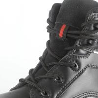 China Black Half Knee Boots Slip Resistant Steel Toe Mining Boots Customized for sale