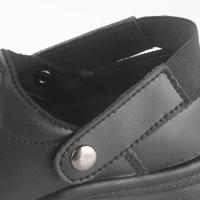 China Action Leather Kitchen Safety Shoes Waterproof Steel Toe Slip Resistant Shoes Black for sale