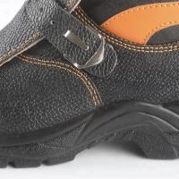 China Steel Toe Welding Safety Shoes No Lace Mens Leather Work Boots Durable for sale