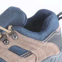 China Suede Leather Comfortable Safety Shoes Outdoor Steel Toe Boots Brown for sale
