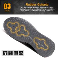 China Fabric Uppe Comfortable Safety Shoes Anti Slip Rubber Shoes Lightweight for sale