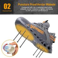 China Fabric Uppe Comfortable Safety Shoes Anti Slip Rubber Shoes Lightweight for sale