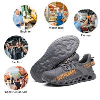China Fabric Uppe Comfortable Safety Shoes Anti Slip Rubber Shoes Lightweight for sale