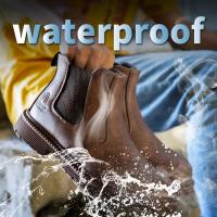 China Crazy Horse Leather Chelsea Safety Shoes Waterproof Steel Toe Boots Industrial for sale