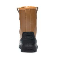 China Genuine Leather Security Work Boots Yellow Oil And Water Resistant Work Boots for sale