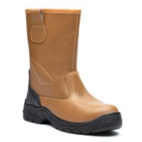 China Genuine Leather Security Work Boots Yellow Oil And Water Resistant Work Boots for sale