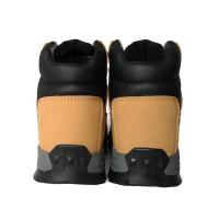 China Nubuck Leather Security Work Boots Non Slip Rubber Sole Shoes Yellow for sale