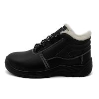 China Industrial Winter Safety Shoes Unisex Wool Lined Winter Boots Anti Puncture for sale