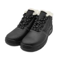 China Industrial Winter Safety Shoes Unisex Wool Lined Winter Boots Anti Puncture for sale